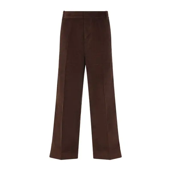 AMI Paris Baggy Courdory Trousers - Brown