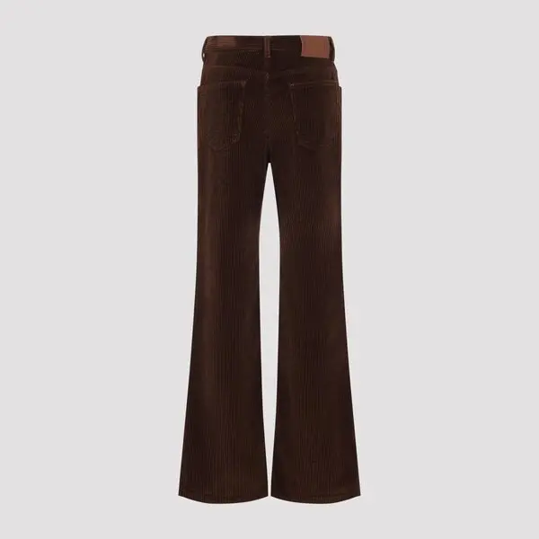 Marni Five Pocket Flared Leg Penats - Brown