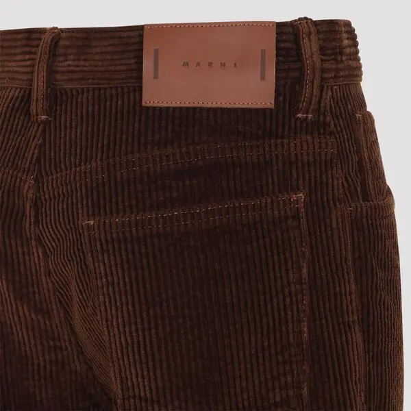 Marni Five Pocket Flared Leg Penats - Brown