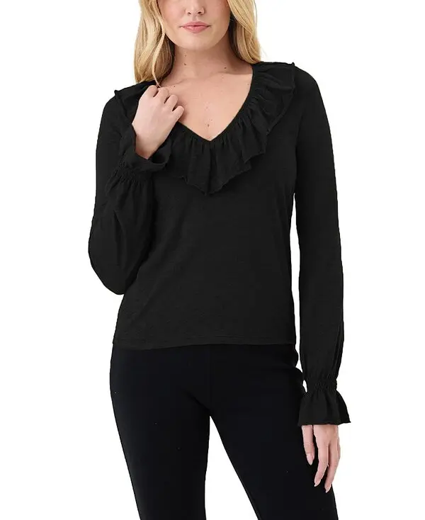 Goldie LeWinter Bella Ruffle Top - Black