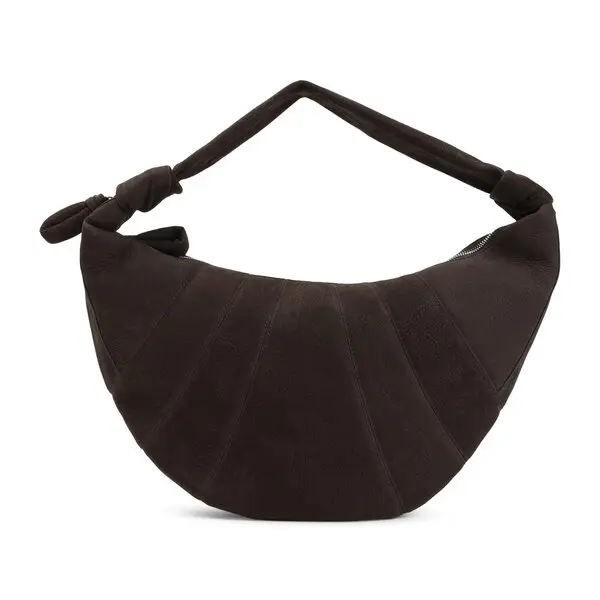 LEMAIRE Leather Fortune Croissant Bag - Brown