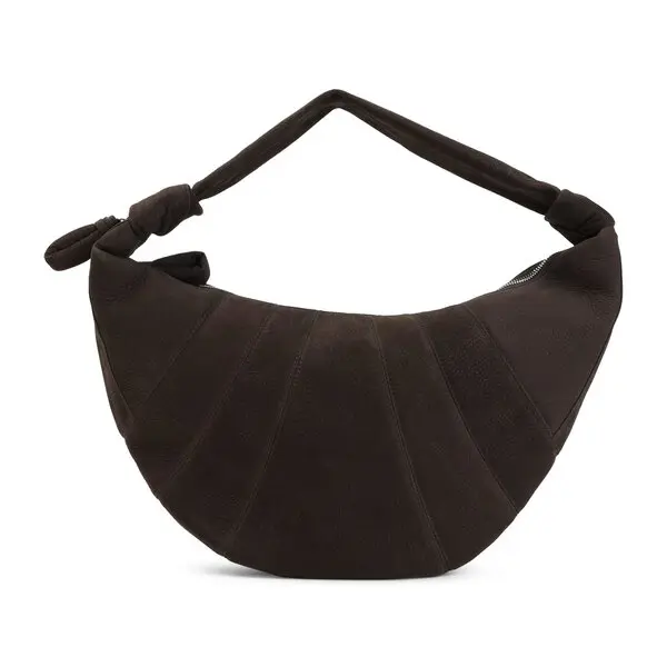 LEMAIRE Leather Fortune Croissant Bag - Brown