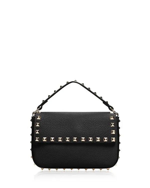 Valentino Garavani Mini Rockstud Leather Top Handle Bag - Black Multi