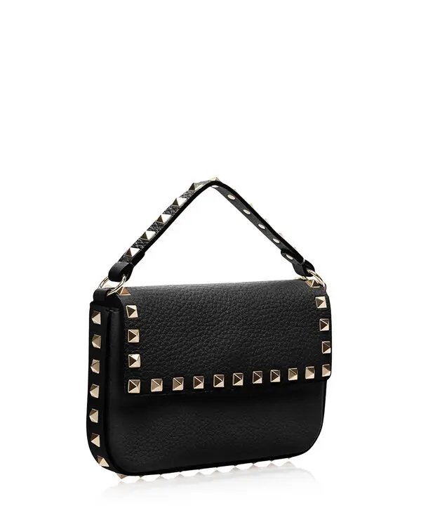 Valentino Garavani Mini Rockstud Leather Top Handle Bag - Black Multi