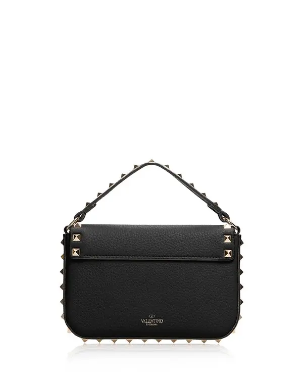 Valentino Garavani Mini Rockstud Leather Top Handle Bag - Black Multi