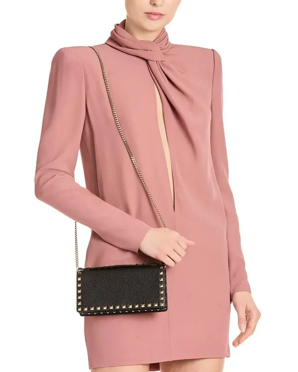 Valentino Garavani Rockstud Leather Crossbody Wallet