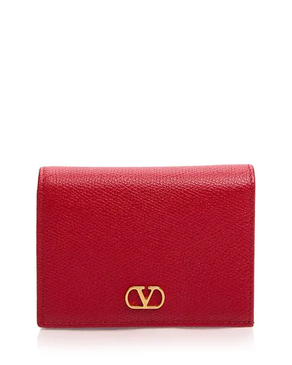 Valentino Garavani Vlogo Grained Leather Wallet