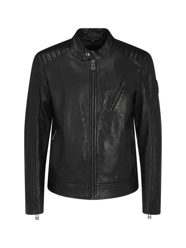 Belstaff Lambskin V Racer Jacket - Black