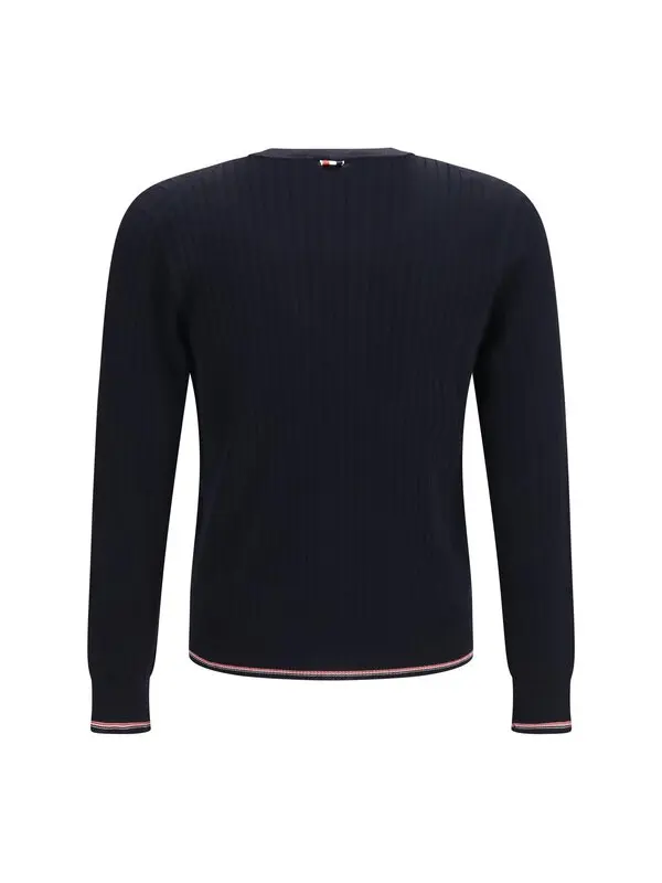 Thom Browne Ribbed Merino Wool Cardigan