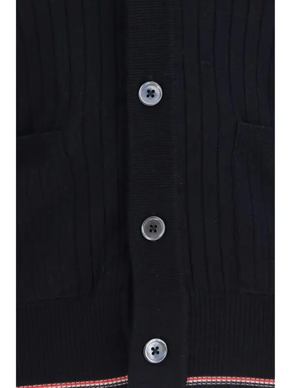 Thom Browne Ribbed Merino Wool Cardigan