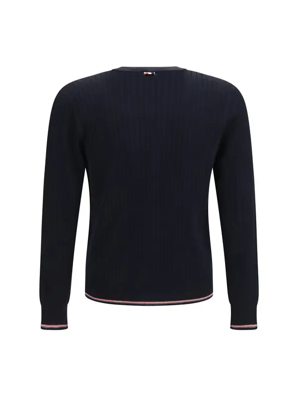 Thom Browne Ribbed Merino Wool Cardigan