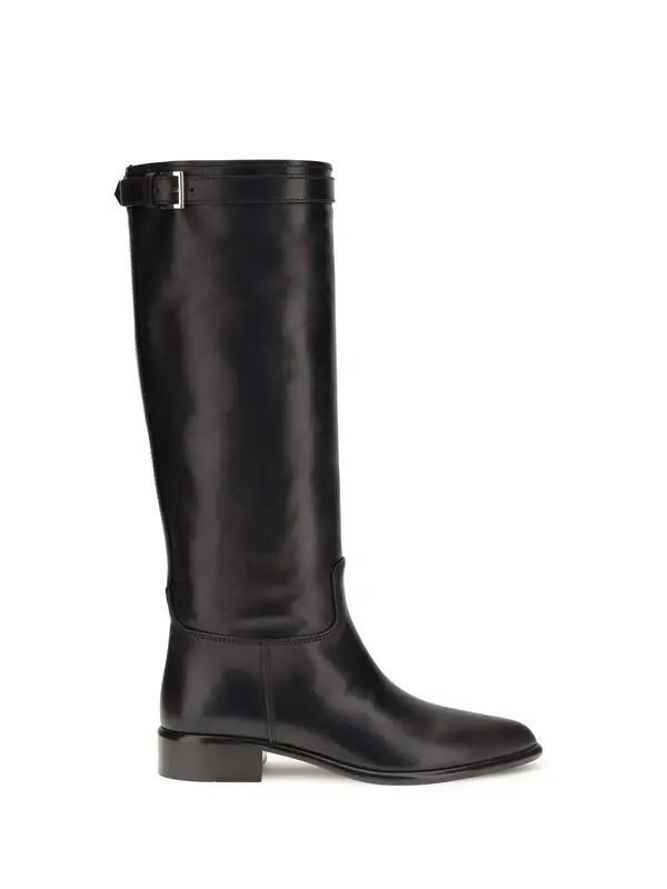 Prada High Leather Boots - Black