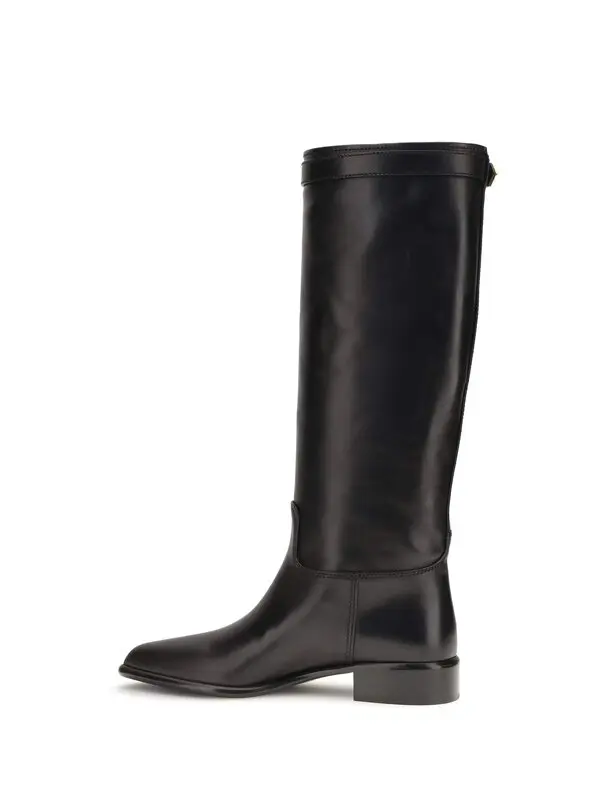 Prada High Leather Boots - Black