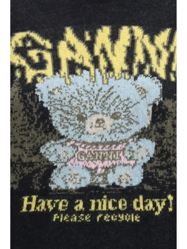 GANNI Wool Sweater Forest Teddy