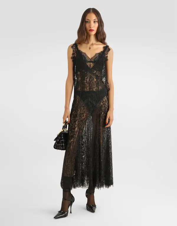 Dolce & Gabbana Chantilly Lace Slip Dress