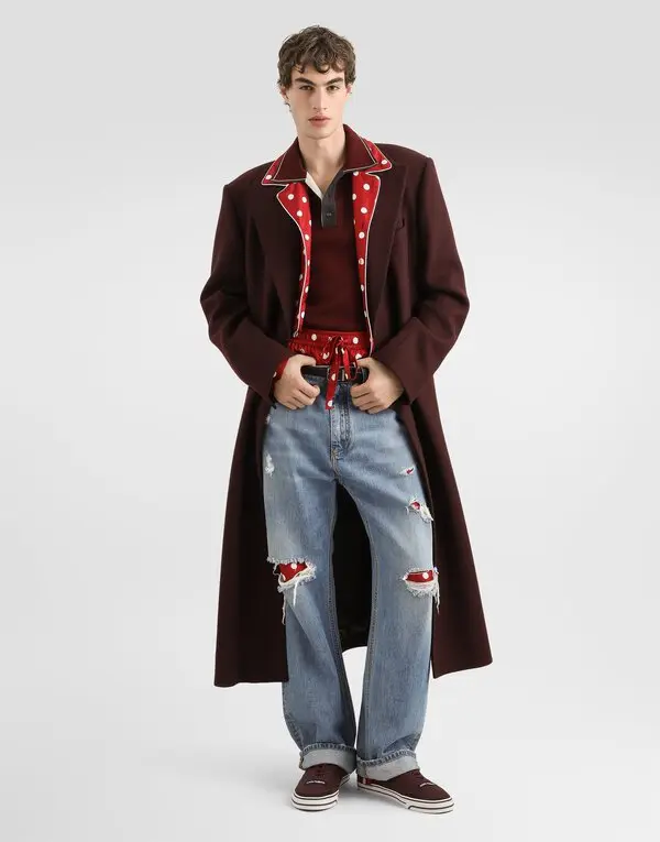 Dolce & Gabbana Polka Dot-print Vanity Silk Twill Trousers