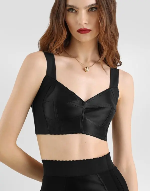 Dolce & Gabbana Satin Bustier Top
