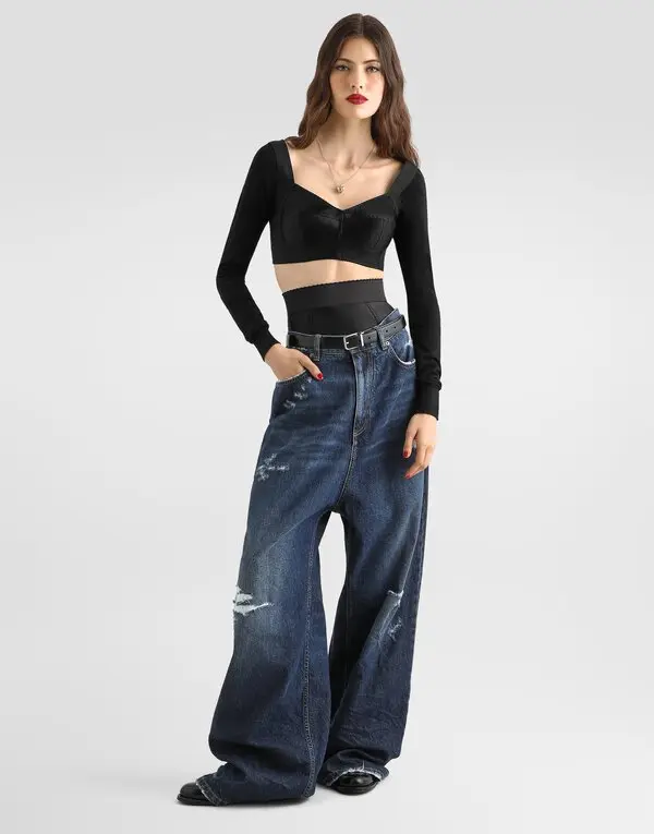 Dolce & Gabbana Satin Bustier Top