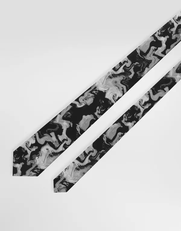 Dolce & Gabbana Abstract-print Twill Tie - Multicolor