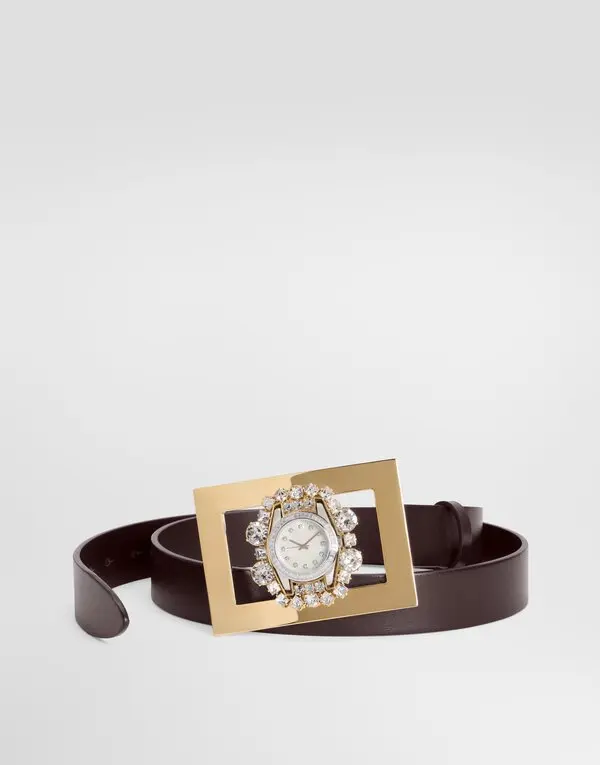 Dolce & Gabbana Calfskin Belt - Brown