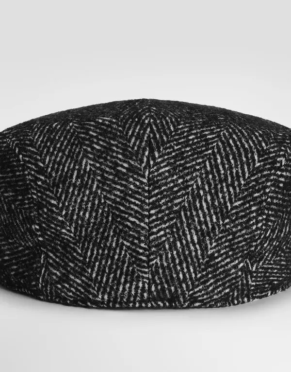 Dolce & Gabbana Chevron Wool Flat Cap