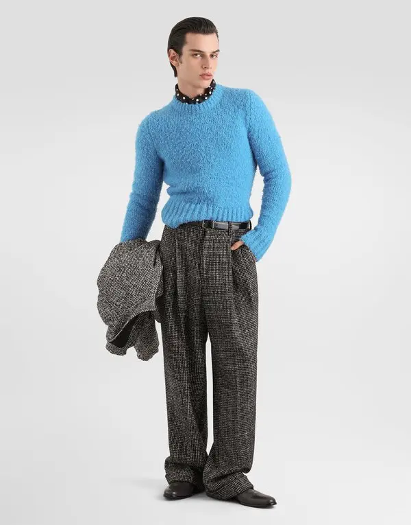 Dolce & Gabbana Bouclé-effect Pullover - Azure