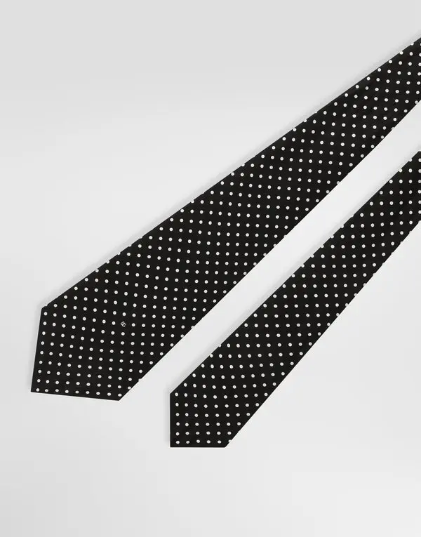 Dolce & Gabbana Polka Dot-print Silk Twill Tie - Multicolor