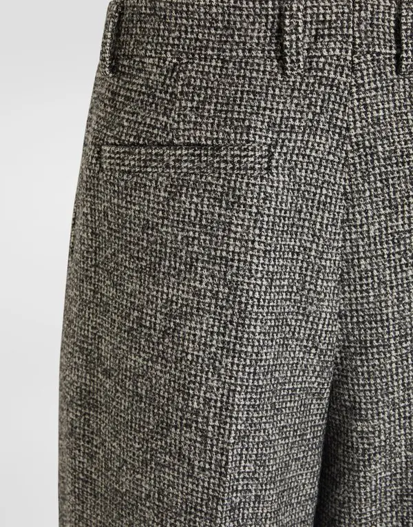 Dolce & Gabbana Birdseye Wool Blend Trousers
