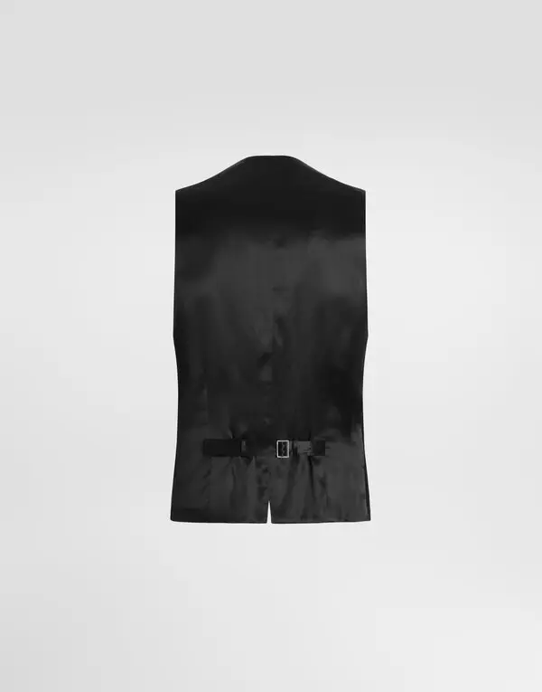 Dolce & Gabbana Single-breasted Striped Wool Jacquard Vest
