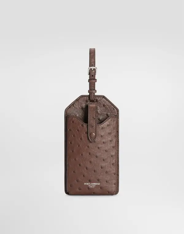 Dolce & Gabbana Ostrich Leather Eyewear Case - Brown