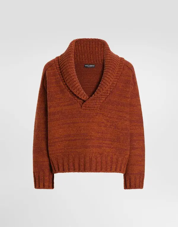 Dolce & Gabbana Wool Mouliné Sweater - Brown