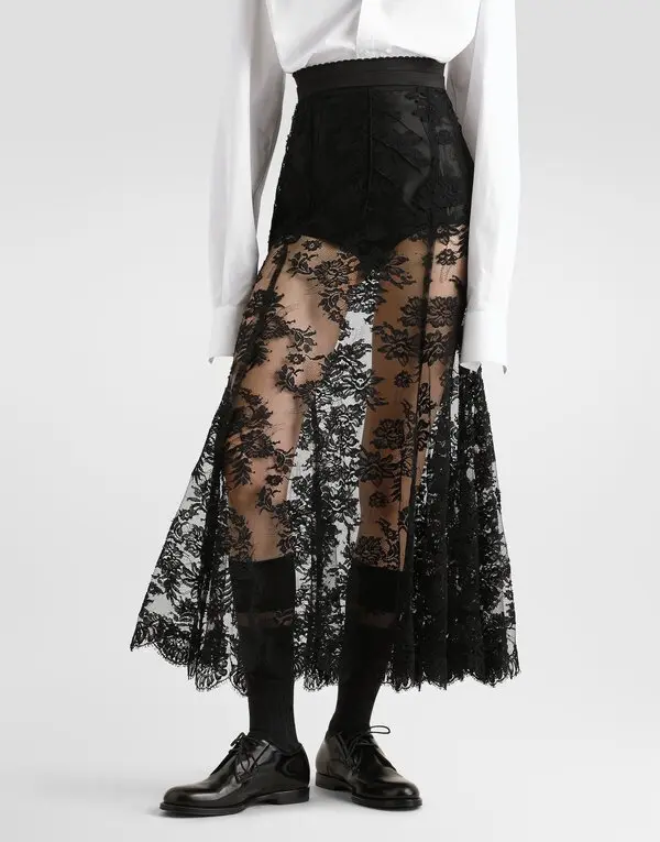 Dolce & Gabbana Chantilly Lace Skirt