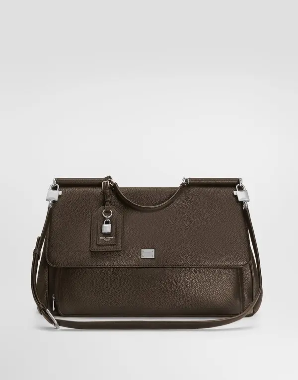 Dolce & Gabbana My Sicily Calfskin Handbag - Brown