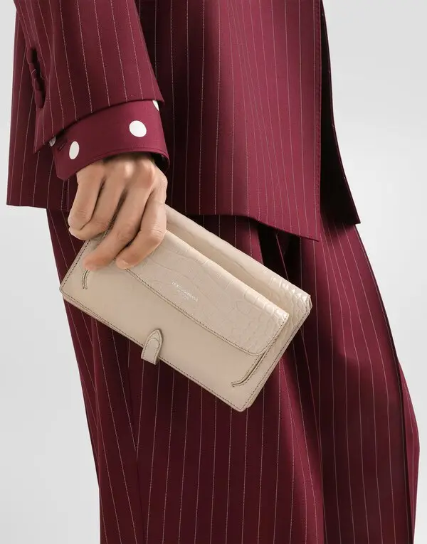 Dolce & Gabbana Alligator Crossbody Minibag - Beige