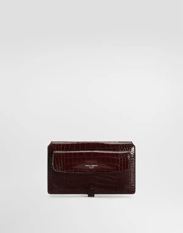 Dolce & Gabbana Alligator Crossbody Minibag - Purple