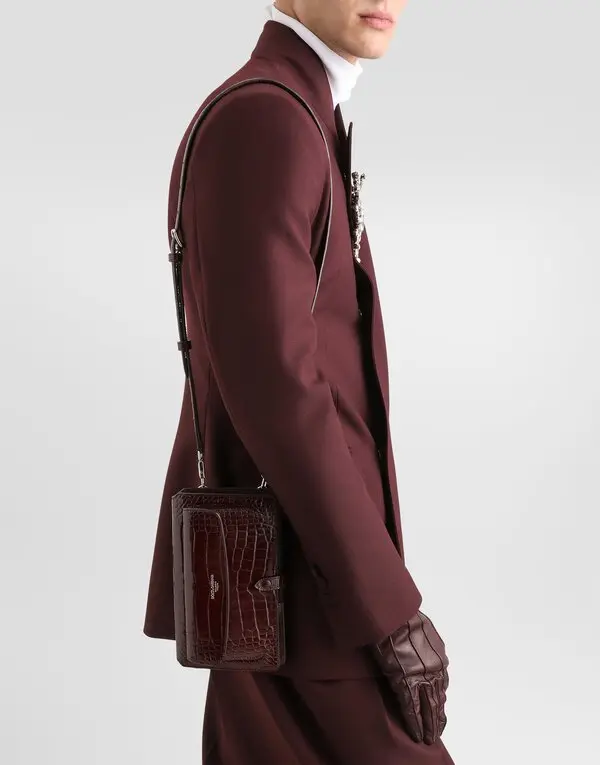 Dolce & Gabbana Alligator Crossbody Minibag - Purple