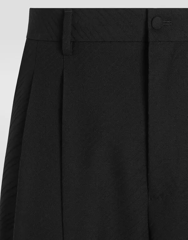 Dolce & Gabbana Wool Jacquard Trousers