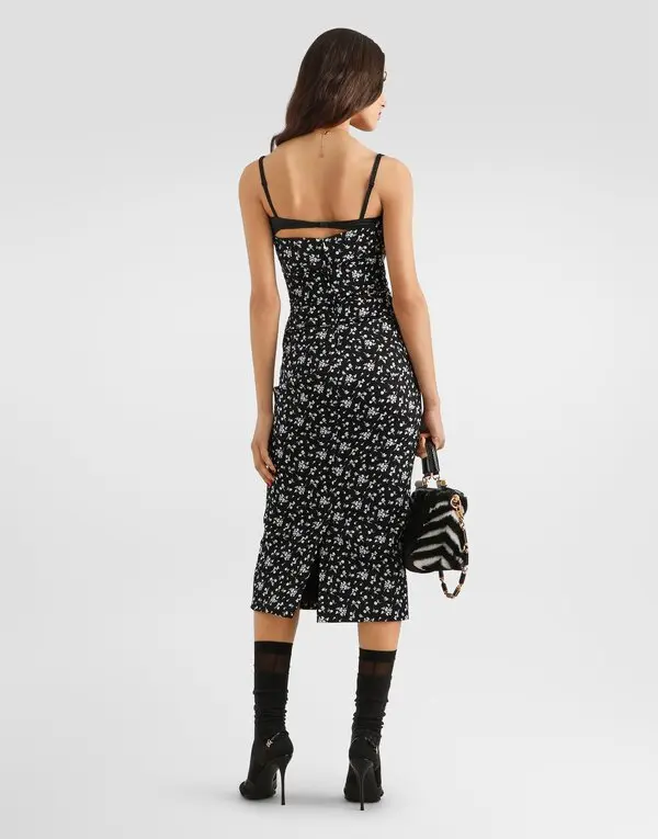 Dolce & Gabbana Floral-print Charmeuse Dress