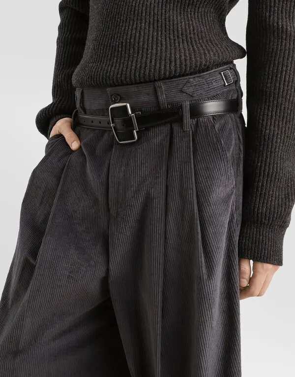 Dolce & Gabbana Velvet Trousers - Grey