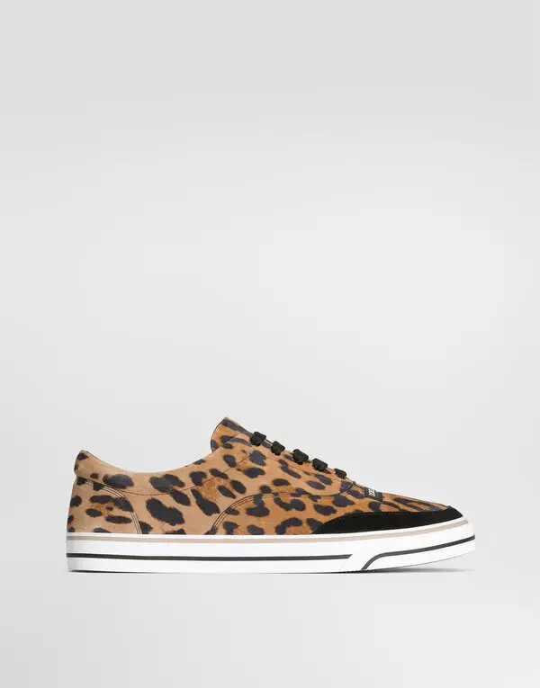 Dolce & Gabbana Dg Sailing Sneakers In Leo- Calfskin - Print