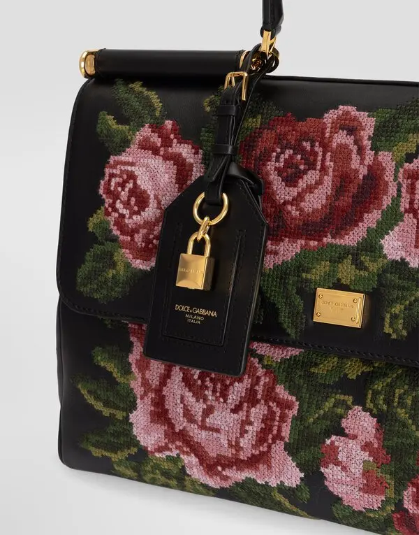 Dolce & Gabbana Maxi My Sicily Handbag In Fine Stitch Embroidery - Multicolor
