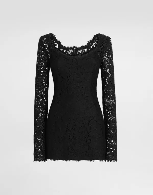 Dolce & Gabbana Cordonetto Lace Dress - Black
