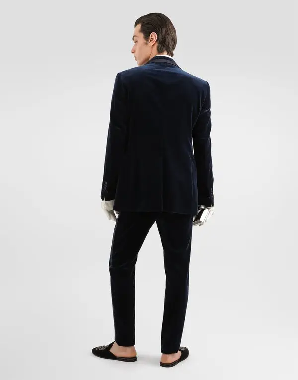 Dolce & Gabbana Velvet Trousers - Blue