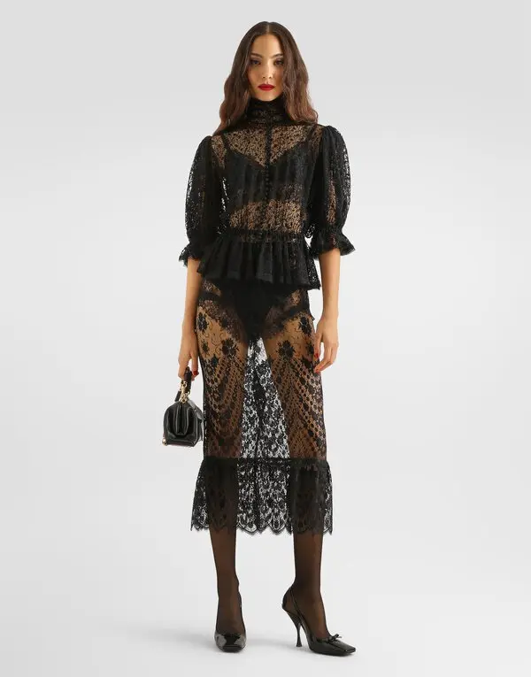 Dolce & Gabbana Chantilly Lace Skirt