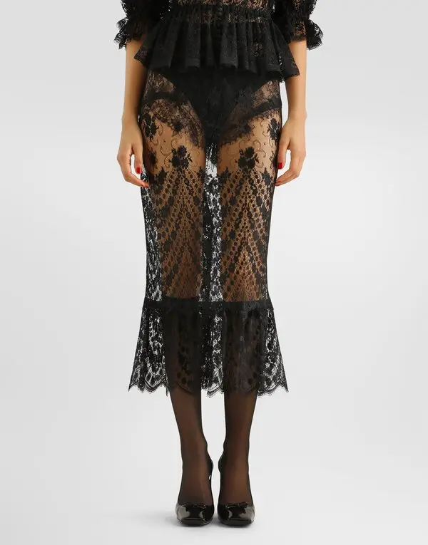 Dolce & Gabbana Chantilly Lace Skirt