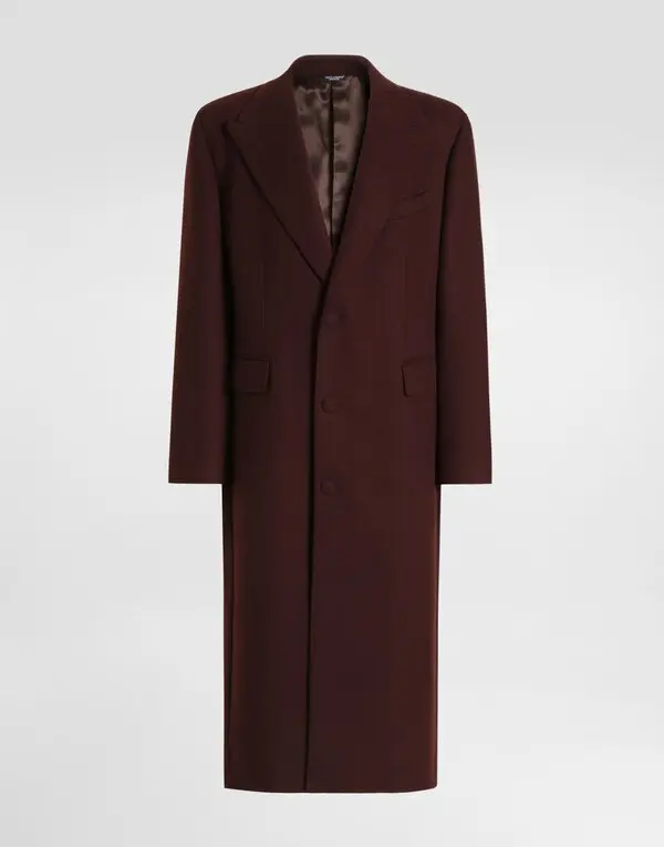 Dolce & Gabbana Single-breasted Virgin Wool Blend Coat