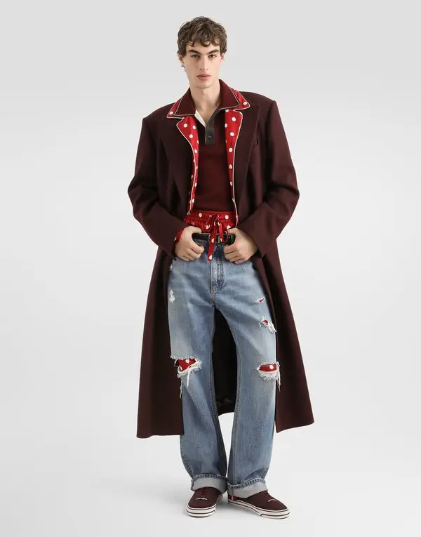 Dolce & Gabbana Single-breasted Virgin Wool Blend Coat