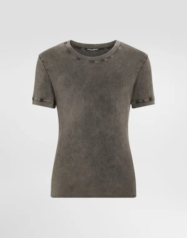 Dolce & Gabbana Ribbed Cotton T-shirt