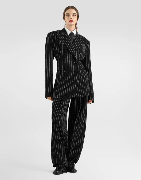 Dolce & Gabbana Pinstripe Virgin Wool Trousers