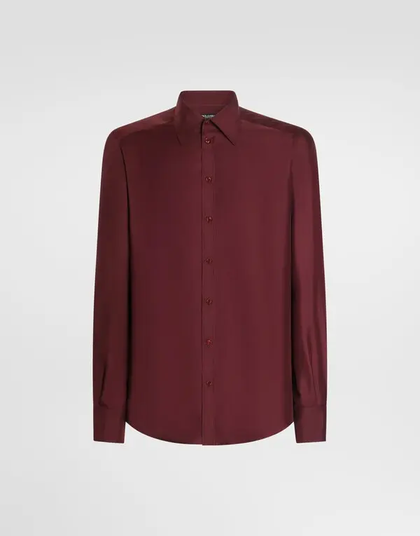 Dolce & Gabbana Silk Twill Martini Shirt - Bordeaux
